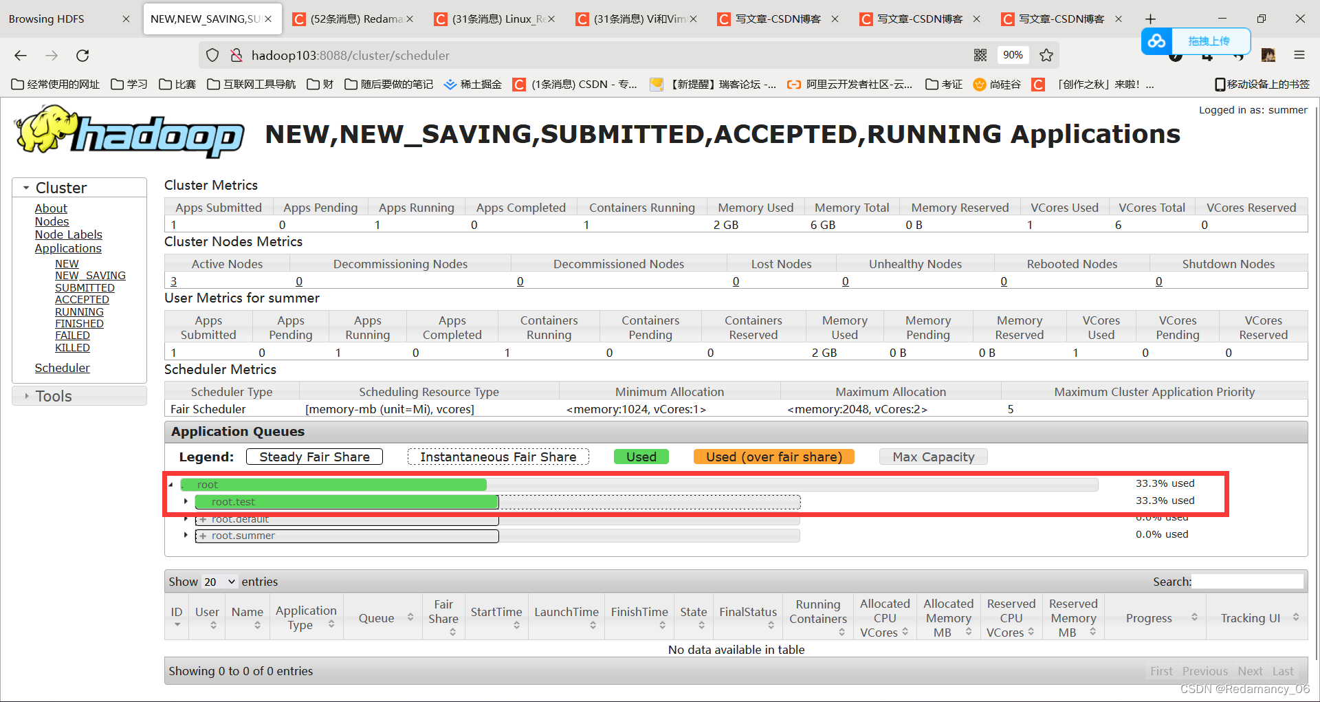 Hadoop中的公平调度器案例、Yarn 案例实操（三）_hdp可视化的使用公平调度器-CSDN博客