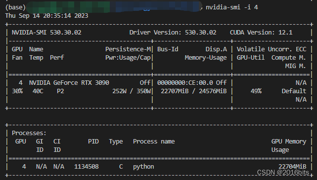 Linux中使用nvidia-smi命令实时查看指定GPU使用情况_watch -n 1 nvidia-smi-CSDN博客