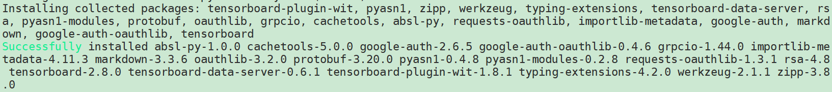 ModuleNotFoundError: No module named ‘tensorboard‘_modulenotfounderror: no module named ...