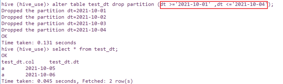 Hive_SQL 一次删除多个分区数据_hive drop partition 删除多个分区-CSDN博客