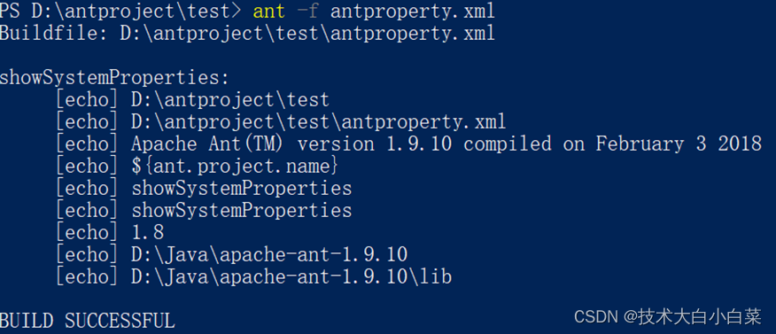 代码构建（二）——ANT常用命令及初步认识ANT脚本_ant 命令-CSDN博客