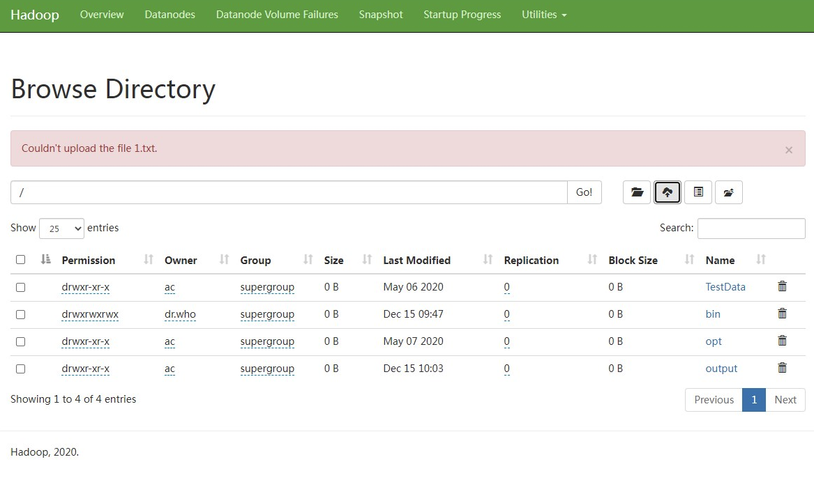 Hadoop通过WEB上传文件到HDFS失败_hadoop上传文件到hdfs不成功-CSDN博客