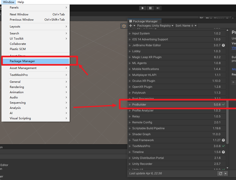 Unity插件_ProBuilder_包的导入以及打开窗口_1_unity插件怎么导入-CSDN博客