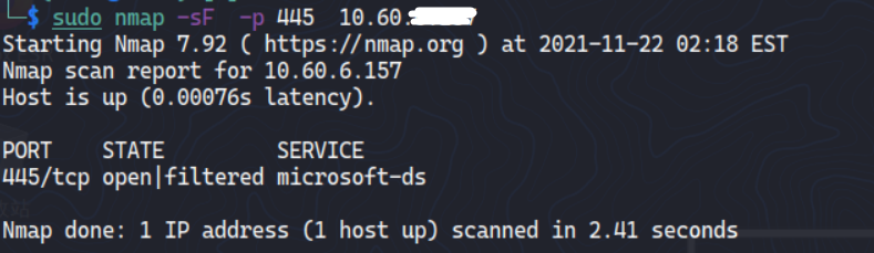 nmap扫描之端口“filtered“被过滤的分析_nmap filtered-CSDN博客