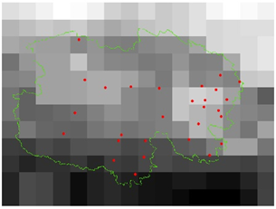 python gdal 矢量点坐标对应栅格值的批量提取_以MODIS大气产品为例（详细讲解+完整代码）_求出与矢量数据相重合的栅格数据的坐标-CSDN博客