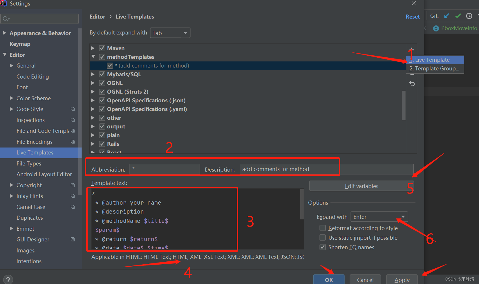 IDEA配置创建类注释模板和方法注释模板_idea 注释模板 @param 红色-CSDN博客