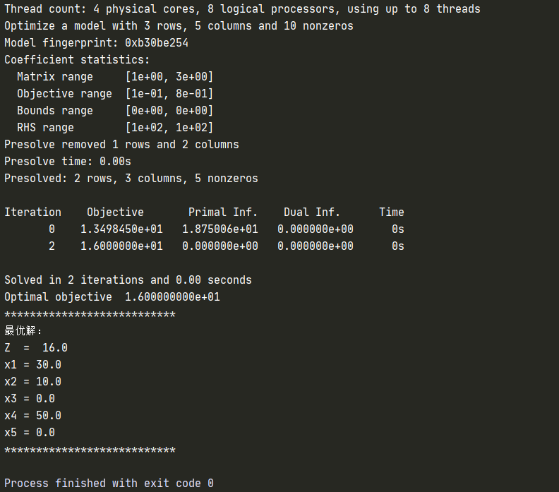 Gurobi（python）求解线性问题_gurobiaddvar-CSDN博客