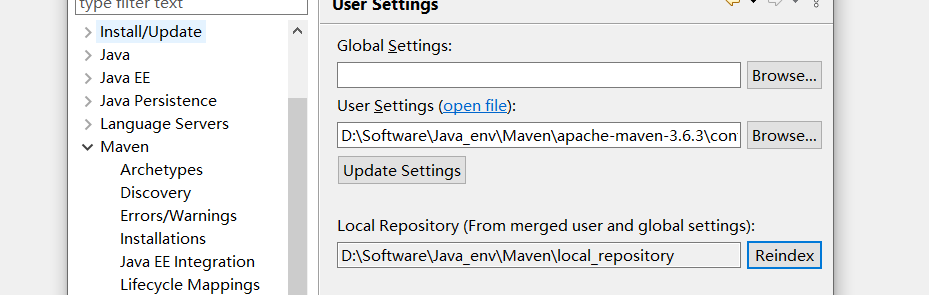 JavaEE环境配置 - 配置Maven： 在eclipse中配置Maven_windows eclipse配置maven镜像-CSDN博客