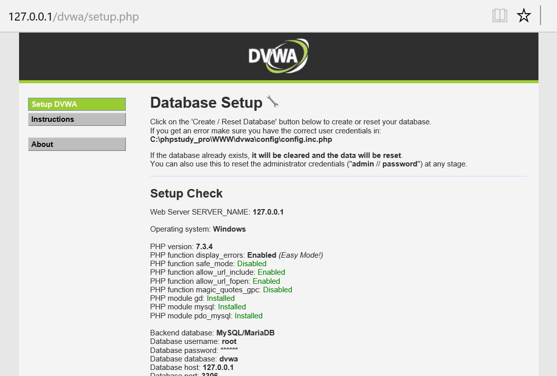 Win10中DVWA靶场的搭建【VMware】_windows10靶场找不到-CSDN博客