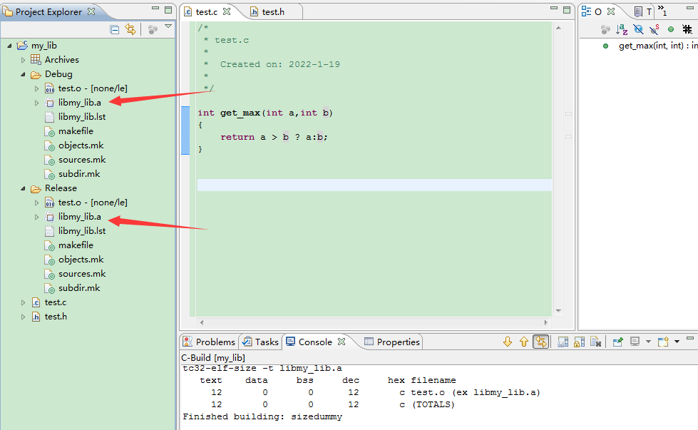 Telink IDE Ta Ling Micro IDE C language static library generation and use - Programmer Sought