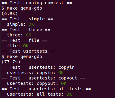 [MIT 6.S081] Lab 6: Copy-on-Write Fork for xv6_xv6 lab cow-CSDN博客