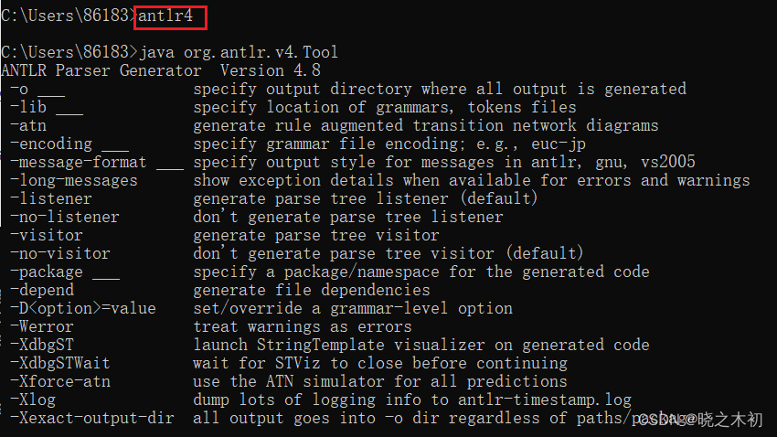 1. windows上安装antlr4（code generation target为Java）_antlr4在windows-CSDN博客