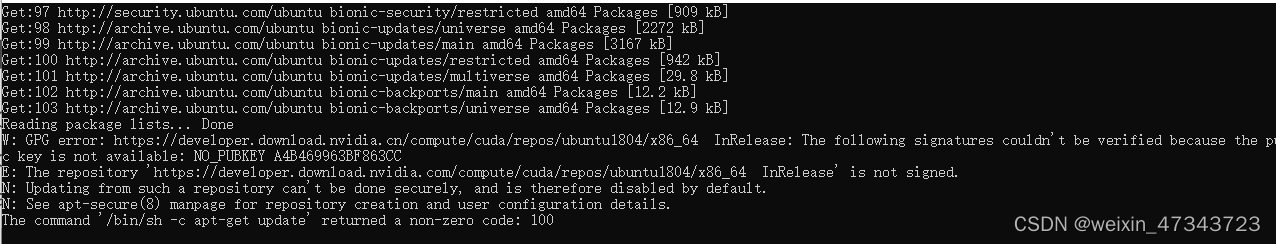 【W: GPG error: https://developer.do....E: The repository ‘https://develope】_docker file run apt ...