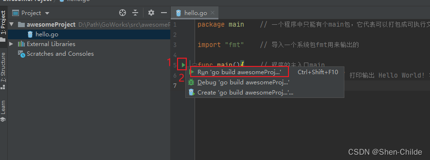 Go语言(下载、安装、环境配置、goland编译器安装、编写helloworld)go 环境下载 Csdn博客