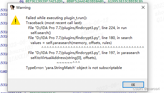 IDA findcrypt3插件在yara-python 4.3.0以上版本的问题-CSDN博客
