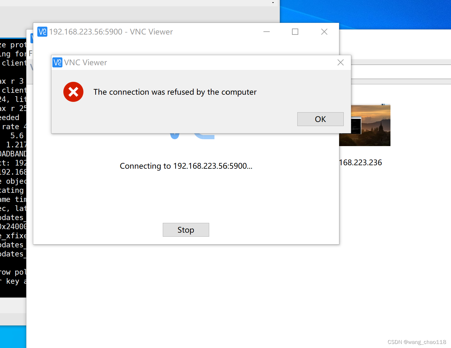 win10笔记本通过VNC viewer 连接Forlin Desktop18.04问题如The connection was refused by the computer，灰屏等-CSDN博客