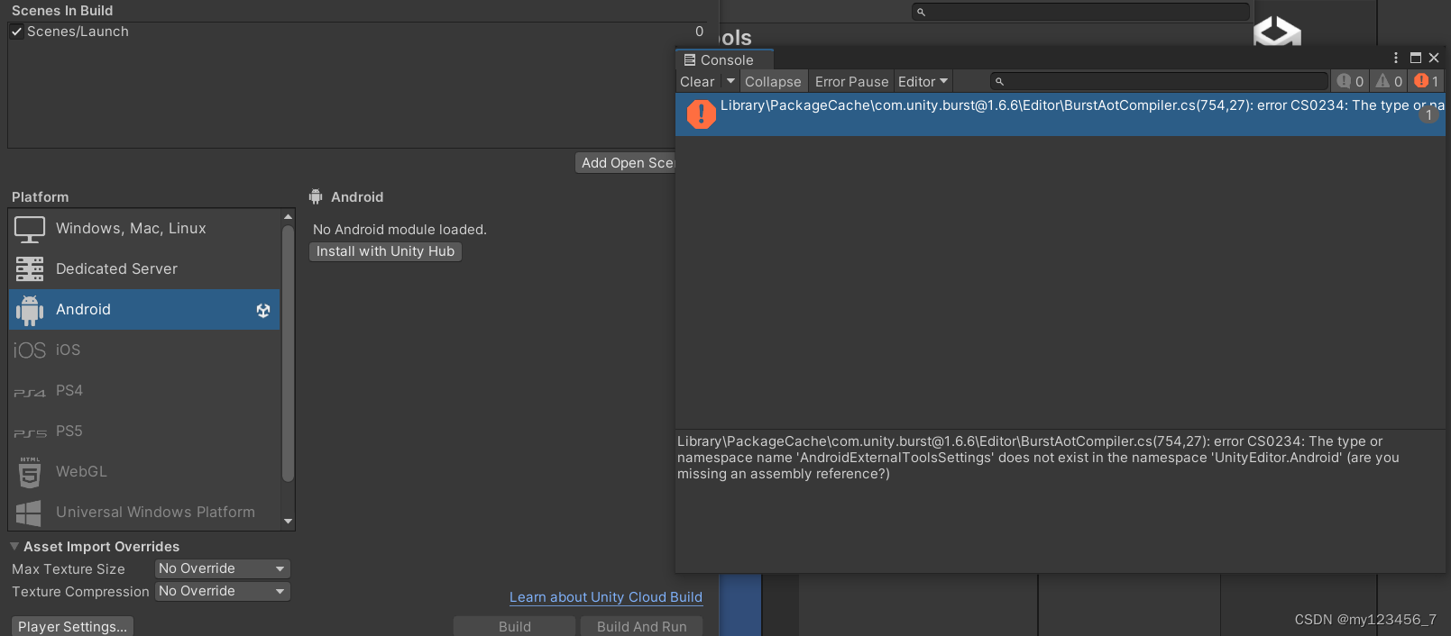 unity构建安卓问题记录_the type or namespace name 'androidexternaltoolsse-CSDN博客