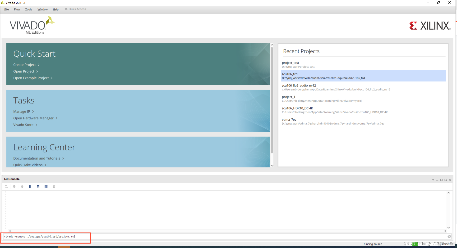 vivado导入tcl例程_vivado添加tcl文件-CSDN博客