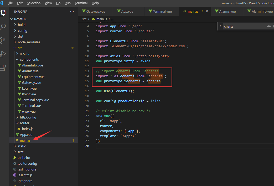 Vue + Echart dinámico - programador clic