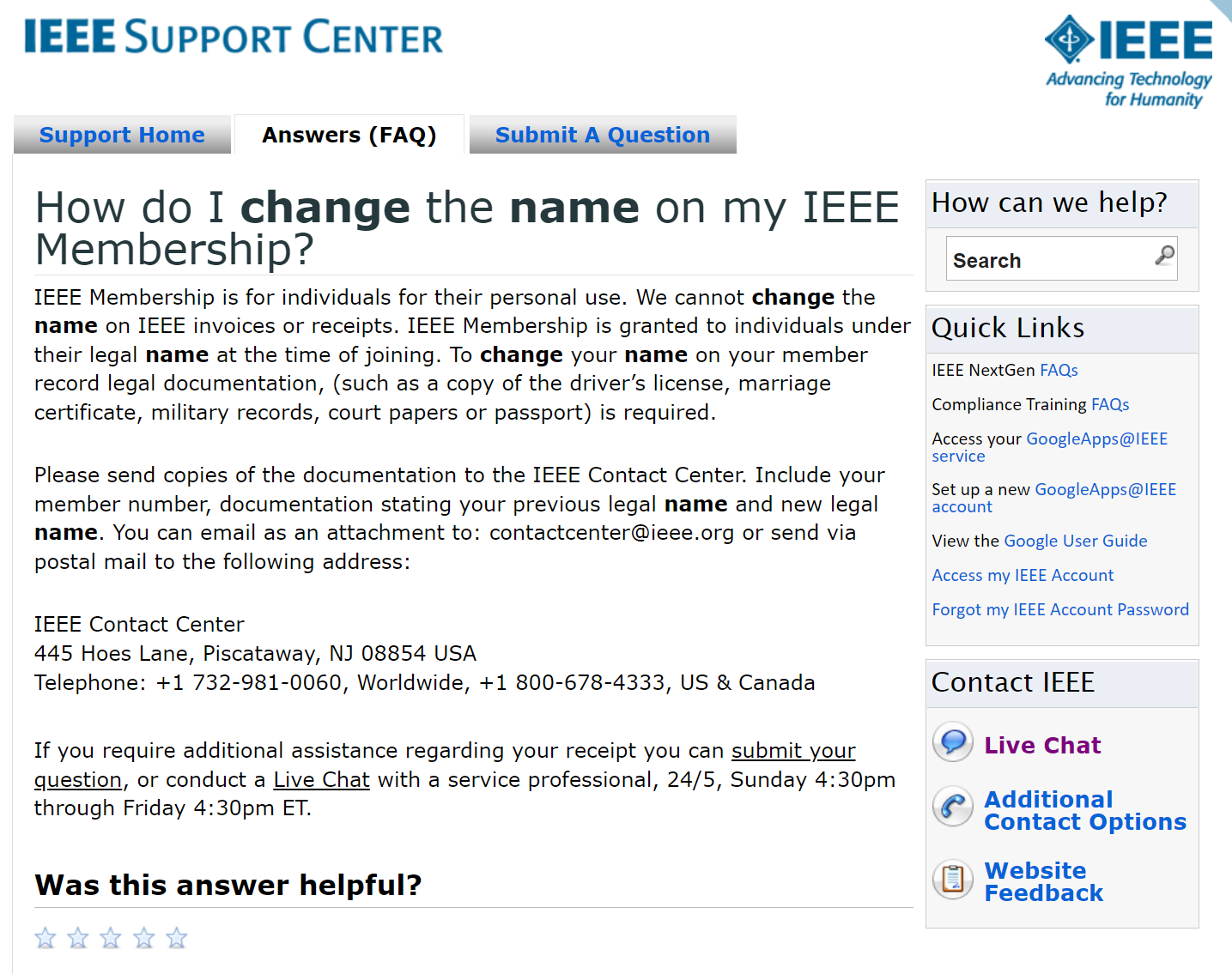 IEEE会员如何更改名字_ieee的live chat与ieee 24小时在线客服取得联系.-CSDN博客