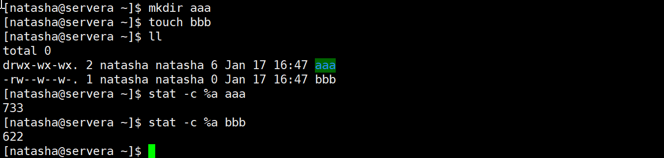 RHCSA之路----15、配置umask值_设置natasha用户创建的目录权限默认为733,文件权限为622, 要求永久生效-CSDN博客
