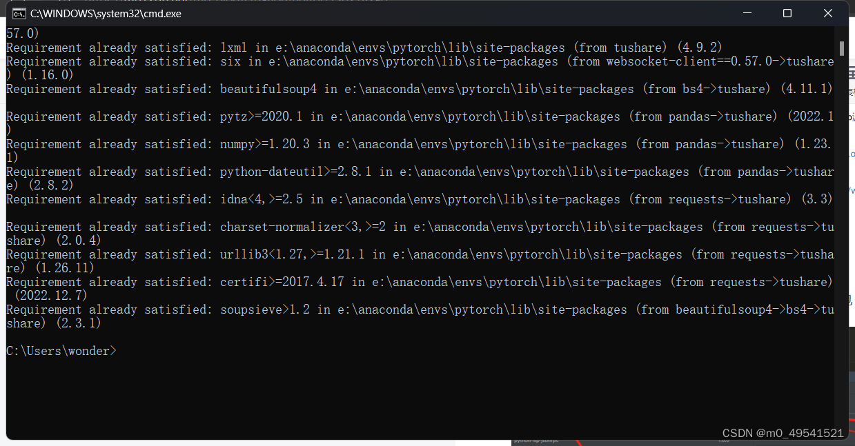 第三方安装包，tushare的安装从python中批量获取股票的历史交易数据的使用方式_tushare查询股票往年数据-CSDN博客