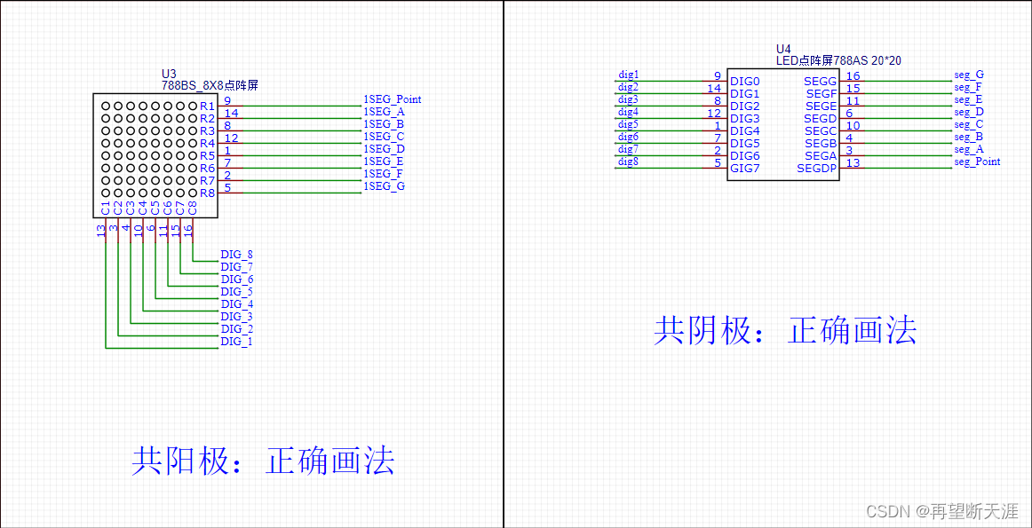 Max7219与点阵屏接线原理图共阴极共阳极max7219电路图 Csdn博客