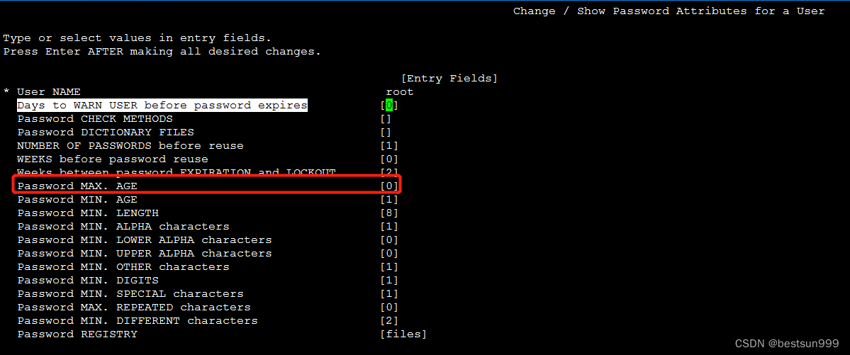 AIX7.1 配置root密码永不过期_aix 修改root密码-CSDN博客