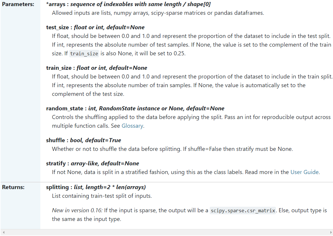 【sklearn】sklearn的train_test_split()参数含义解释_sklearn函数的参数为训练集-CSDN博客