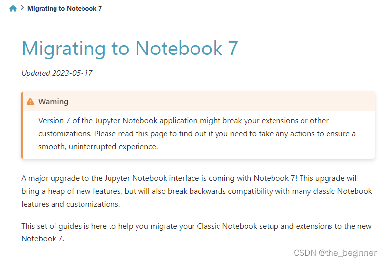 pip升级notebook_read the migration plan to notebook 7 to learn abo-CSDN博客