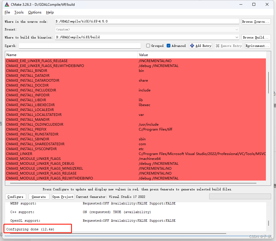Win11下基于cmake-3.26.3 完美编译 TIFF-4.5.0源码_tiff-4.5.0依赖-CSDN博客