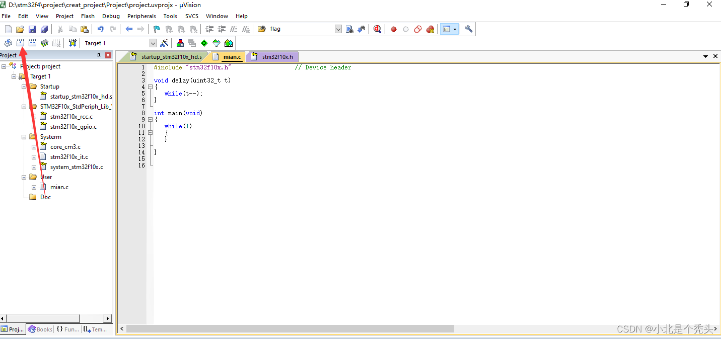STM32F103创建工程固件库版本_stm32f103固件库-CSDN博客