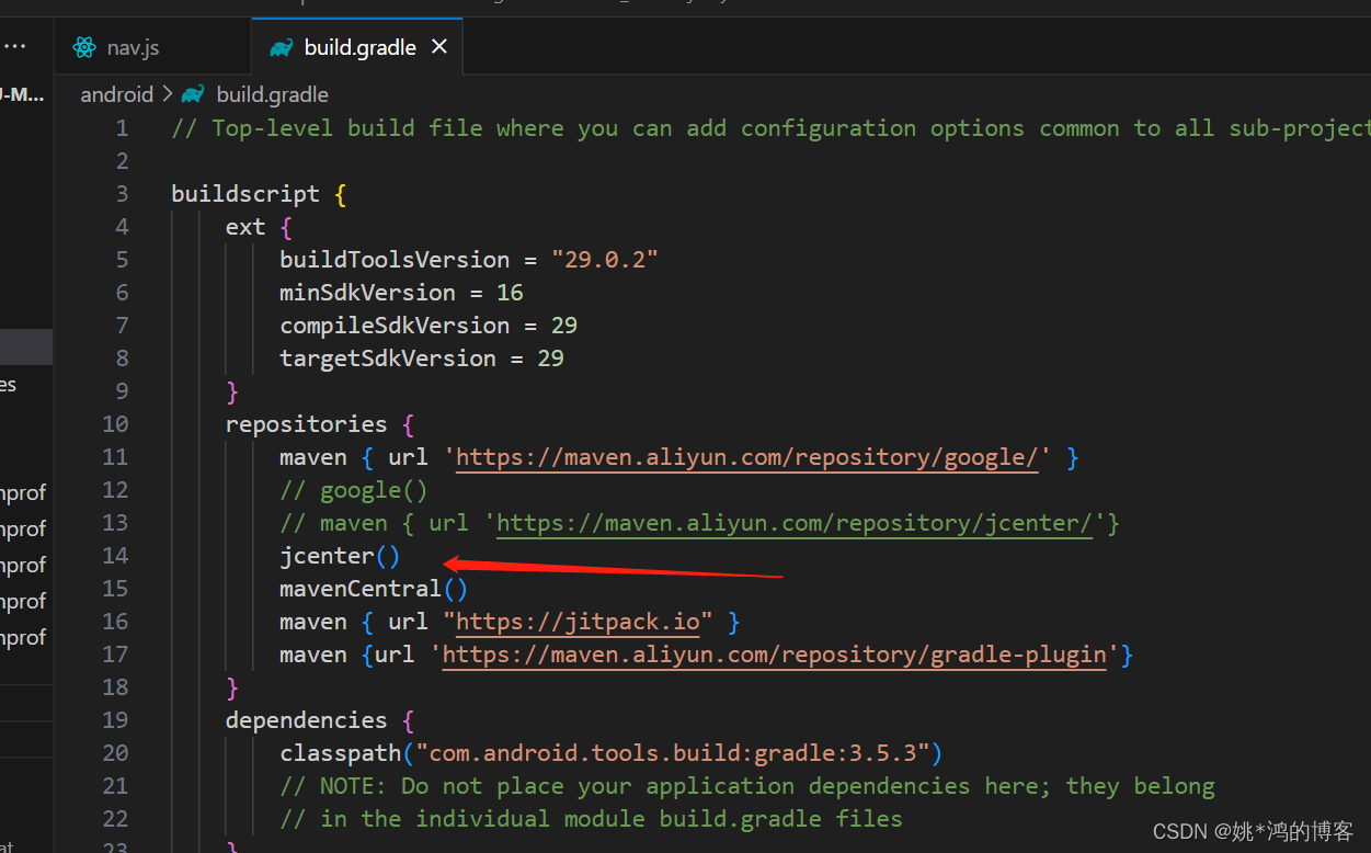 Could not resolve all files for configuration ‘:jmessage-react-plugin ...