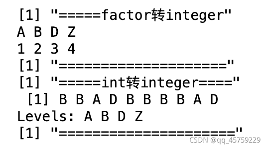 R Factor类型和integer类型映射关系的保存r Expecting A Factor Instead Received