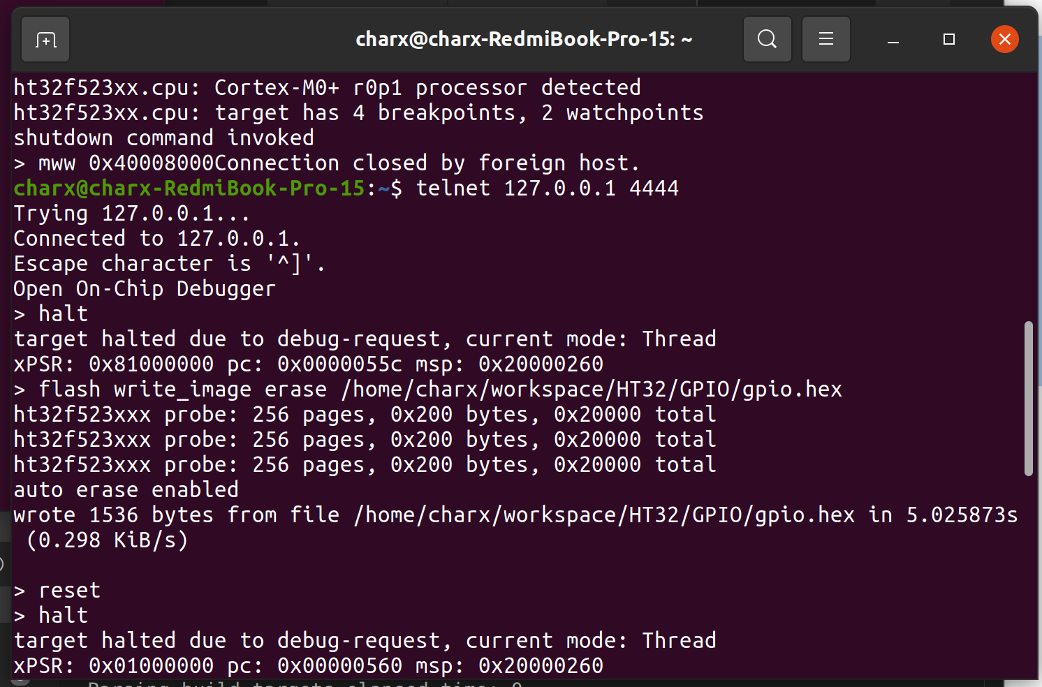 OpenOCD添加第三方设备支持:HT32F52352 Cortex-M0+_openocd添加芯片支持-CSDN博客
