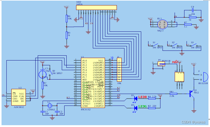 97 基于51单片机多功能酒精浓度检测仪系统设计【毕设课设】1、设计一款酒精测试仪采用mq系列传感器进行酒精测试要求能对酒精浓度高于设定 Csdn博客