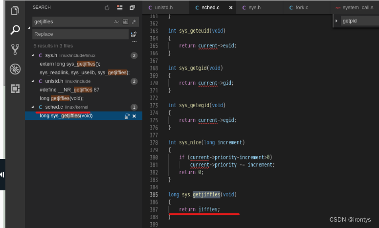 操作系统实验 23系统调用：linux 011 Lab 为版本0内核增加一个系统调用getjiffies” 和 在用户程序中使用新增的系统调用”课堂练习23系统调用 Csdn博客