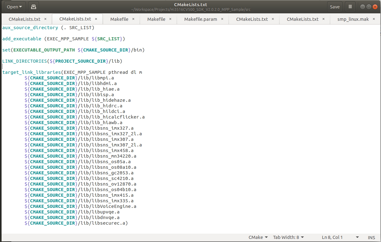 Hi3516DV300 Cmake工程建立教程_hi3516编译sample-CSDN博客