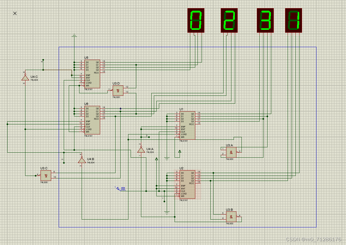 采用74ls161实现24小时电子时钟，精确到分钟_模电电子钟,74ls161-CSDN博客