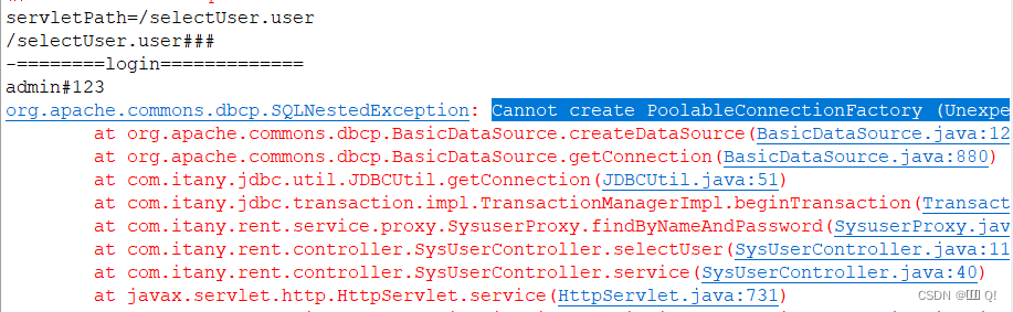 Cannot Create Poolableconnectionfactory Unexpected Exception