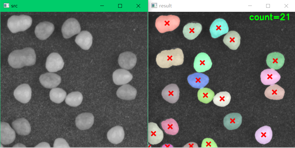Halcon实例转OpenCVSharp--粘连物体分割与计数(基于形态学+连通域计算) (附源码)_opencvsharp 粘连物体计数-CSDN博客