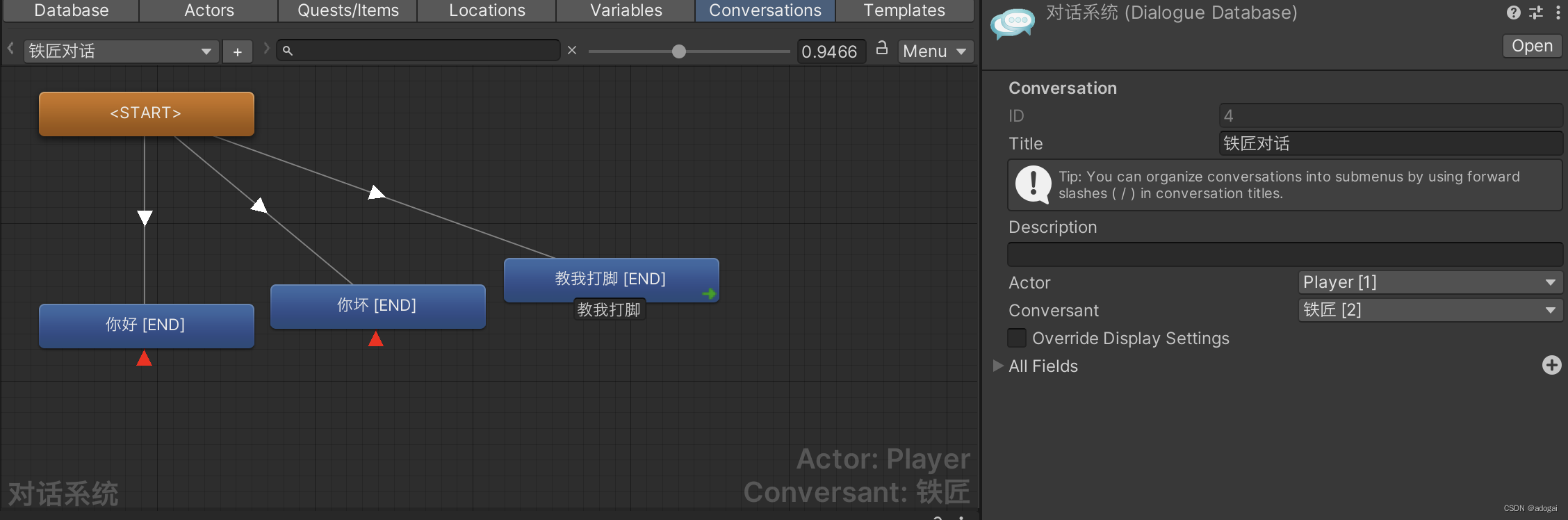 Dialogue System For Unity使用(二)实战unity Dialogue System Csdn博客