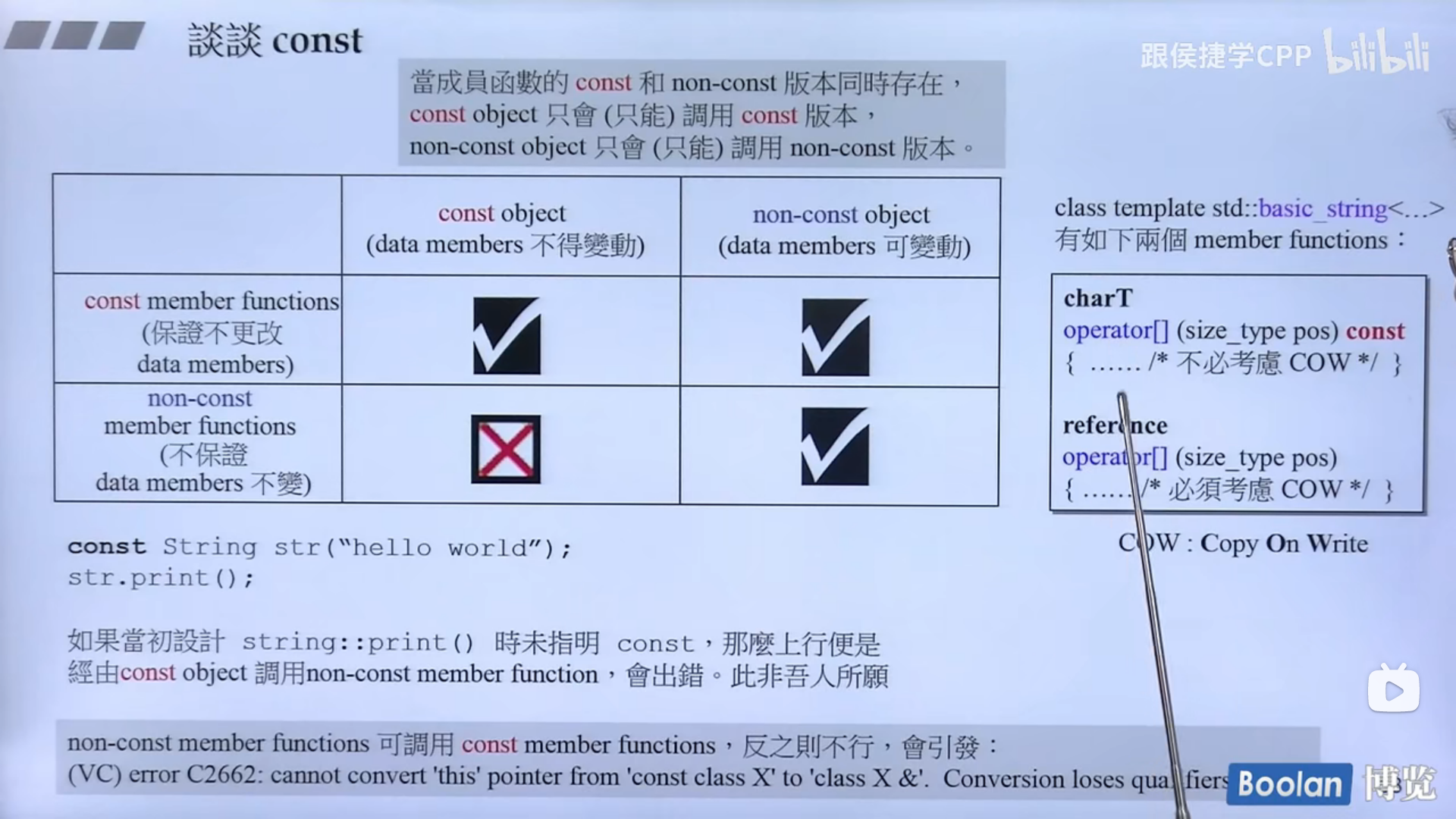 关于C++对于成员函数用const关键字修饰的解释-CSDN博客