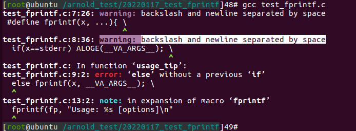 c语言宏定义宏函数编译警告：warning: backslash and newline separated by space（\后不能有空格）-CSDN博客