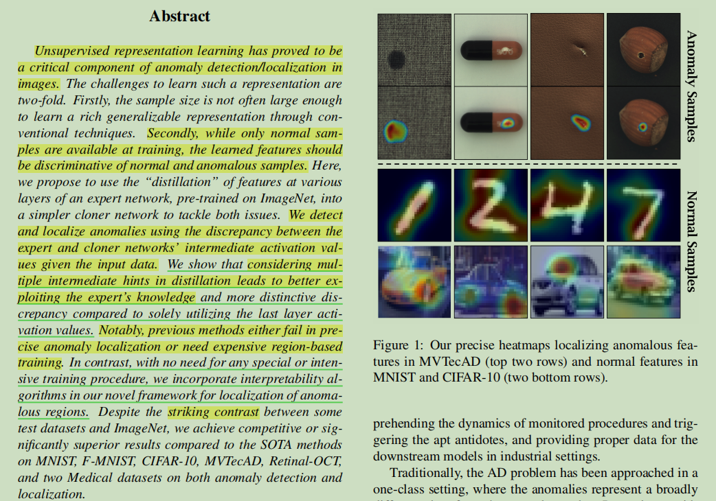 异常检测相关论文阅读《Multiresolution Knowledge Distillation for Anomaly Detection》-CSDN博客
