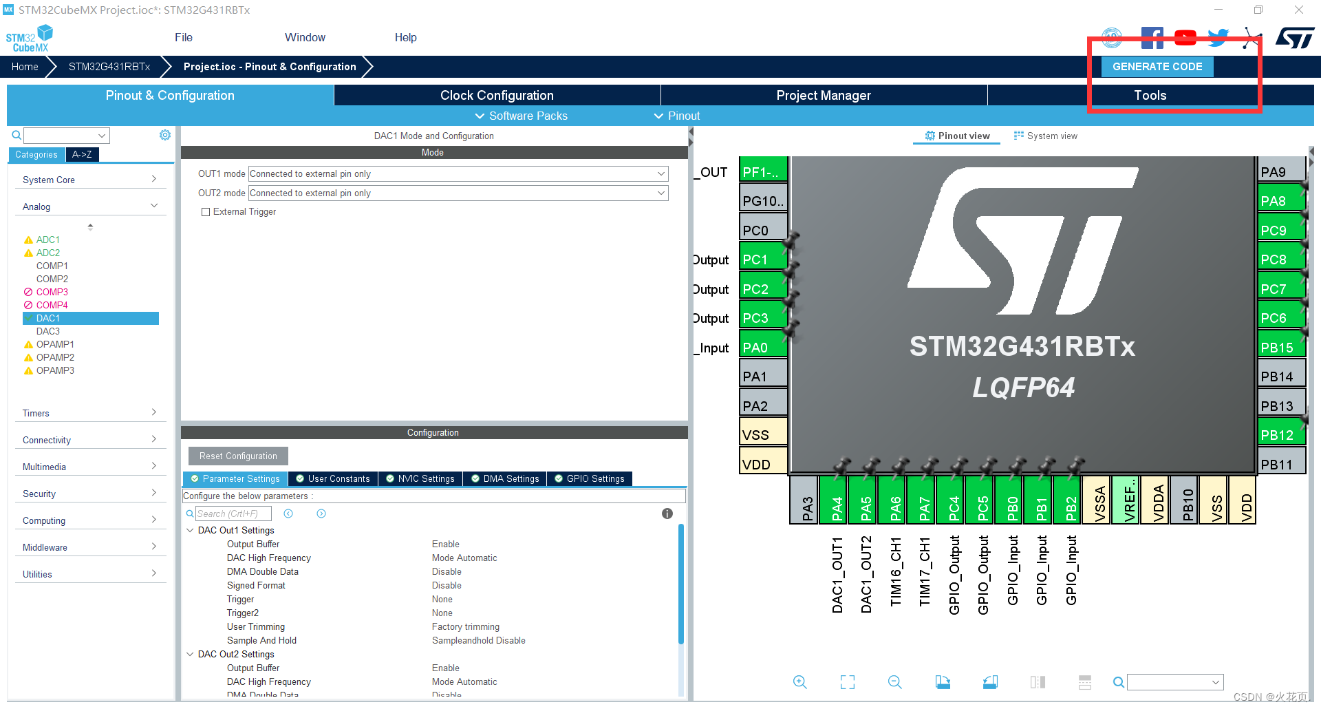 【STM32G431RBTx】备战蓝桥杯嵌入式→基本模块→DAC_stm32g431没有万用表怎么测dac-CSDN博客