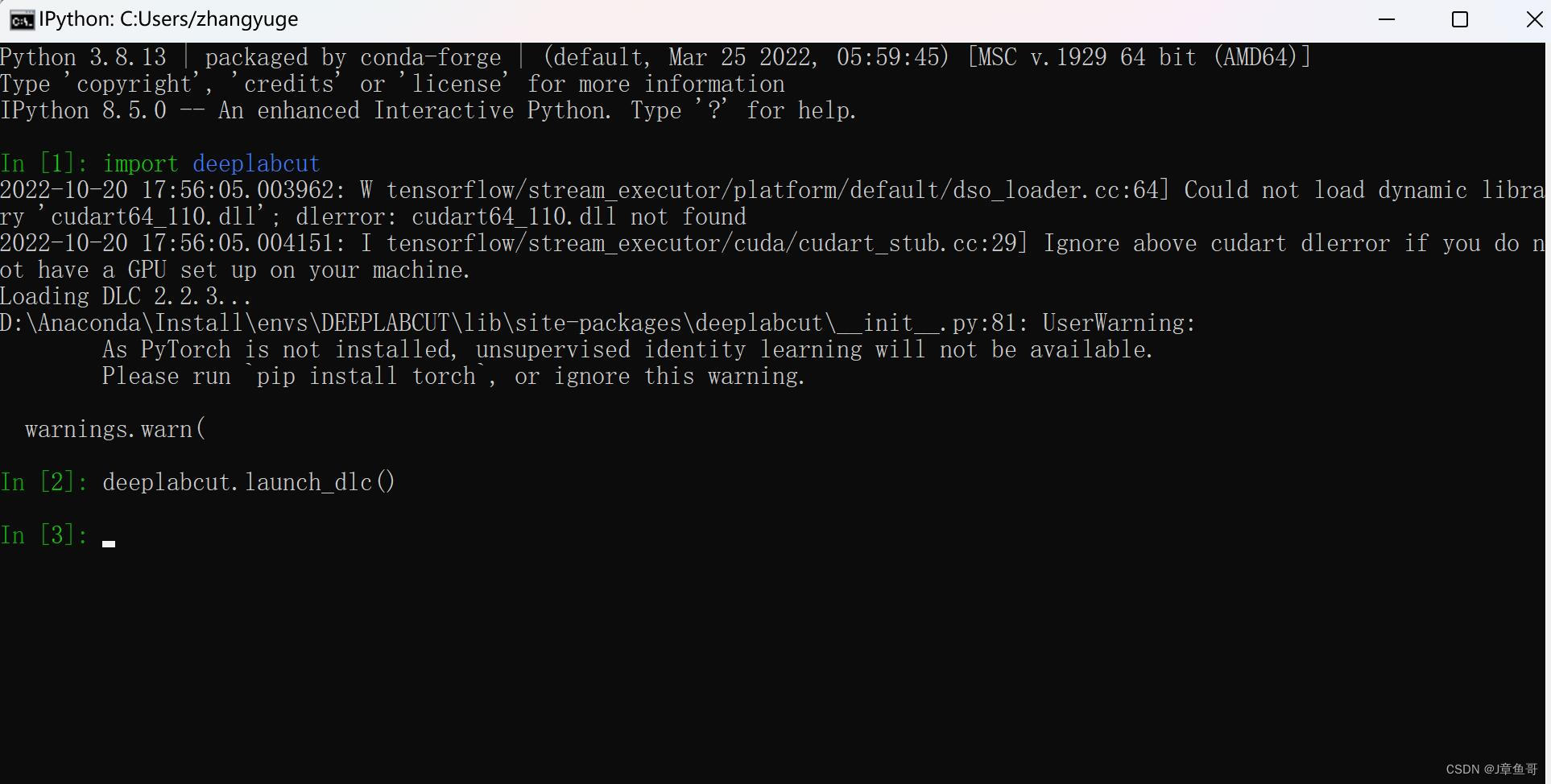 DeeplabCut安装教程（CPU）版-CSDN博客