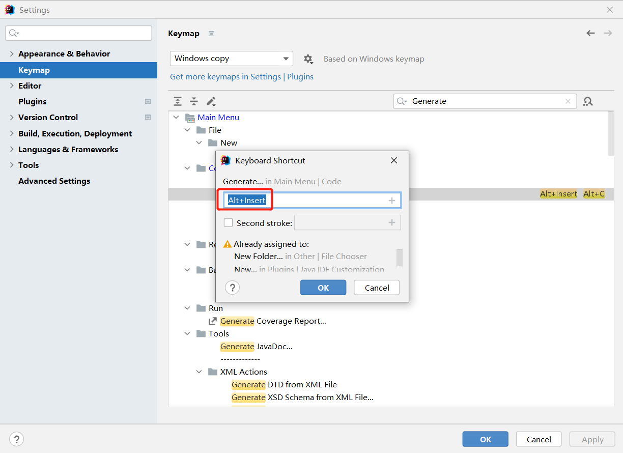 IDEA alt + insert快捷键不能使用_idea alt+insert无效-CSDN博客